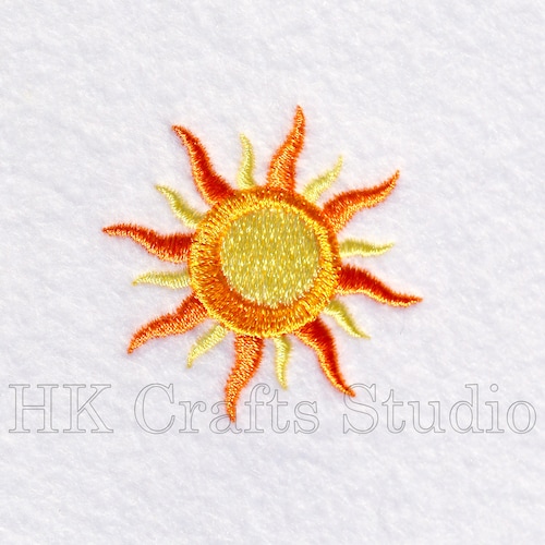 Sun Mini Machine Embroidery Design 7 Sizes | Etsy