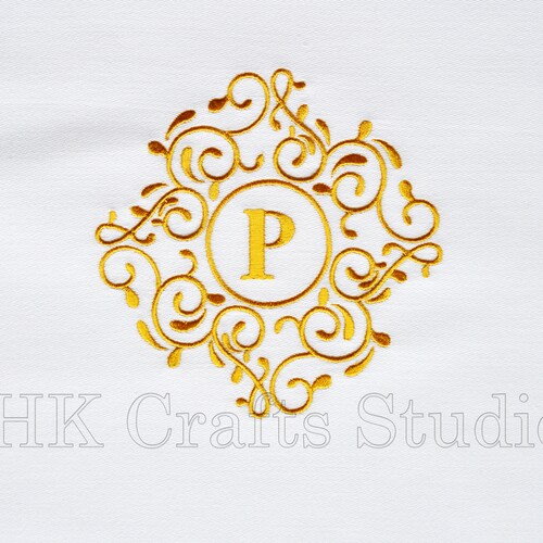 SPLIT MONOGRAM FRAME Machine Embroidery Design Multiple Sizes | Etsy