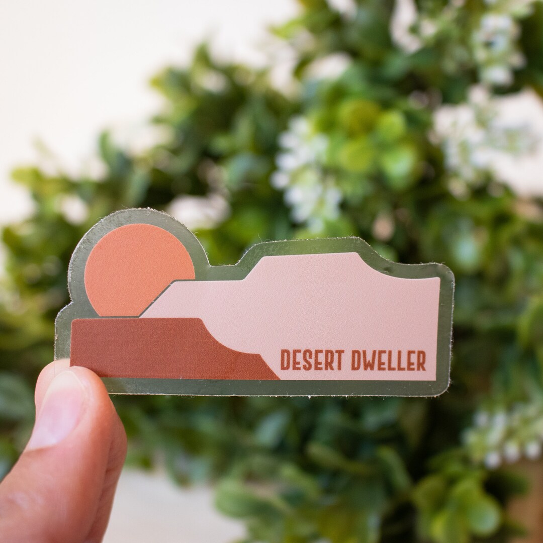 Desert Dweller Clear Sticker - Etsy