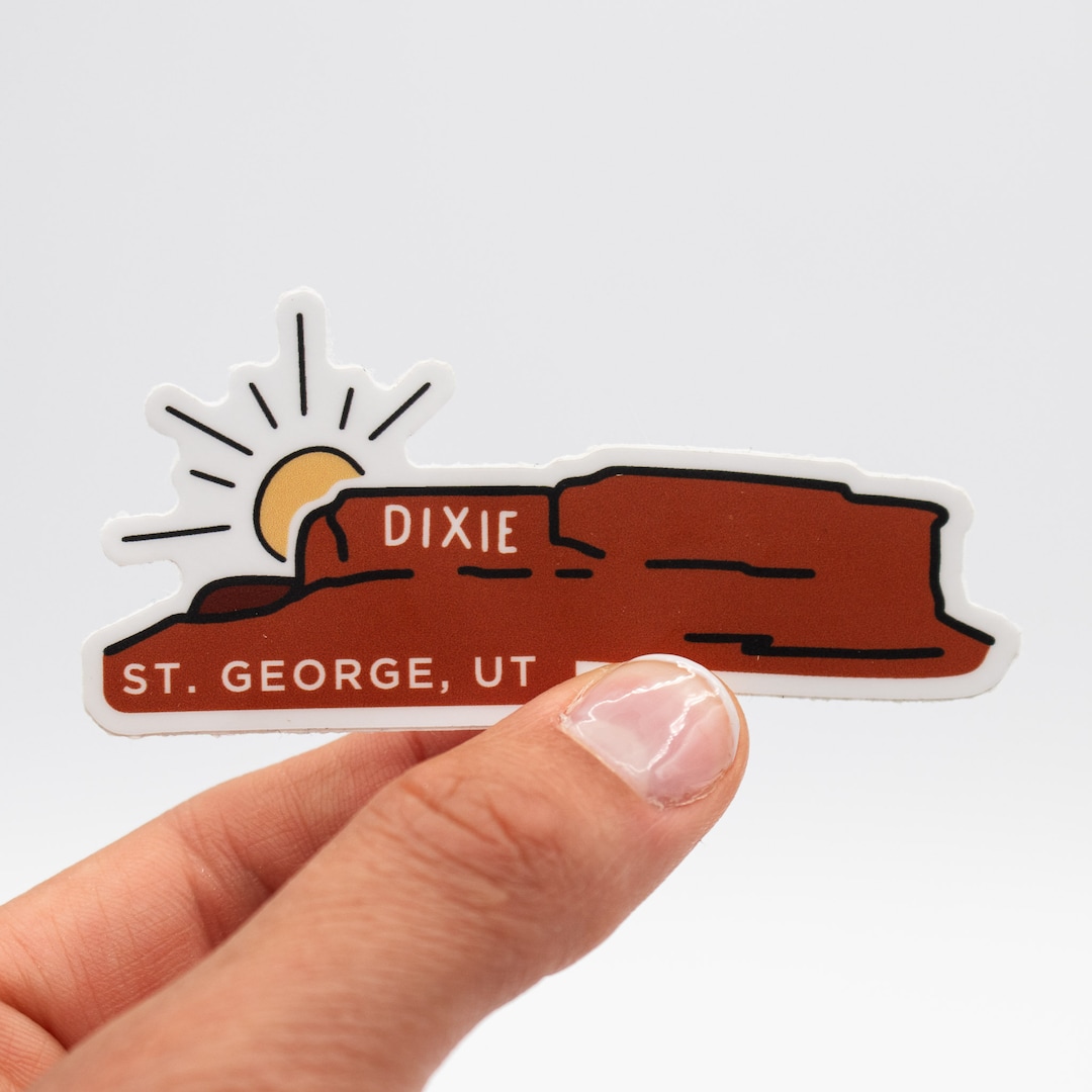 St. George Dixie Rock Souvenir Sticker Waterproof Dishwasher-safe ...