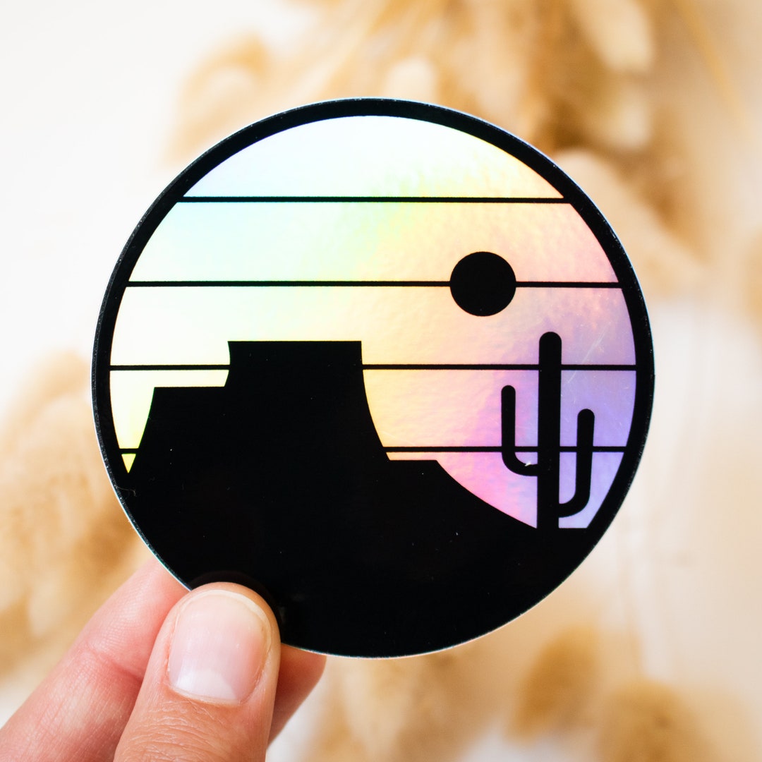Desert Circle Waterproof Sticker Dishwasher Safe UV Protected - Etsy