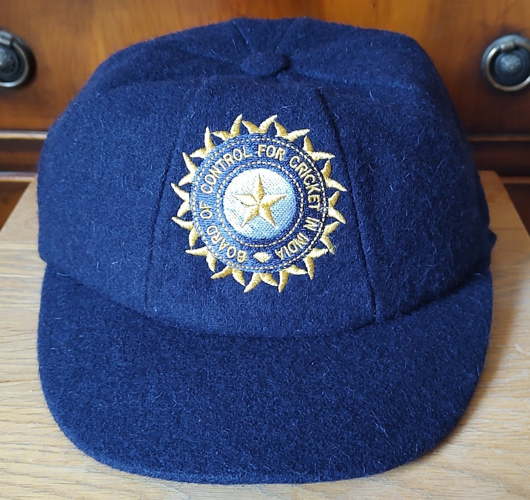 Traditional Style India Crest Navy Blue Test Match Design Woollen ...