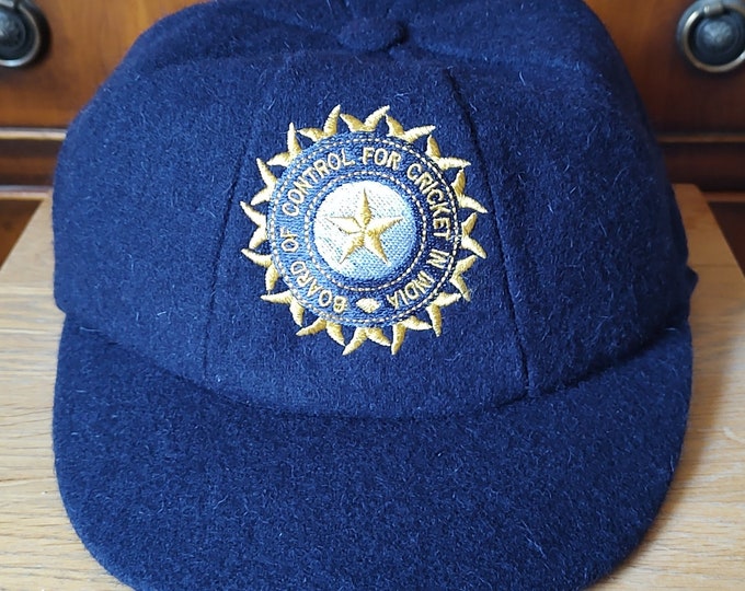 Traditional Style India Crest Navy Blue Test Match Design Woollen ...