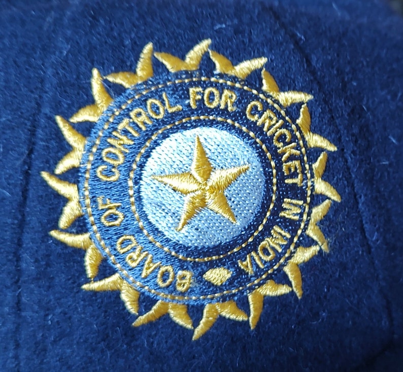 Traditional Style India Crest Navy Blue Test Match Design Woollen ...