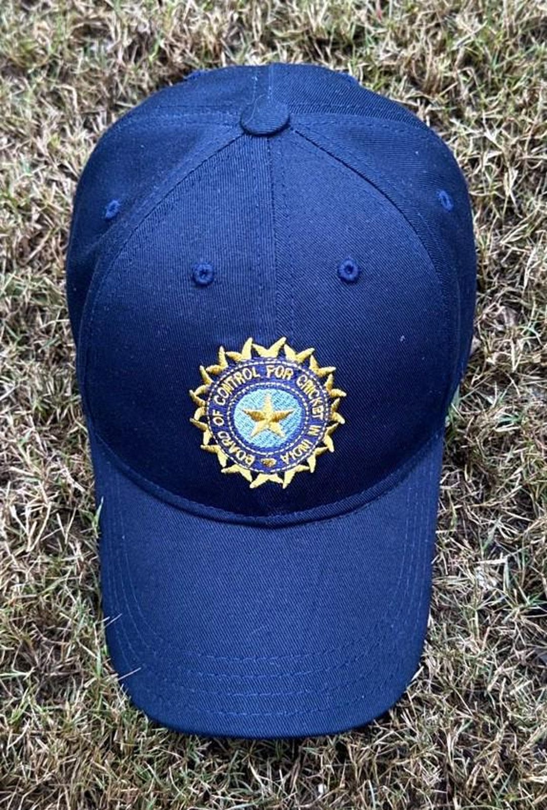 Brand New India Crest Navy Blue Test Match Design Baseball Style ...