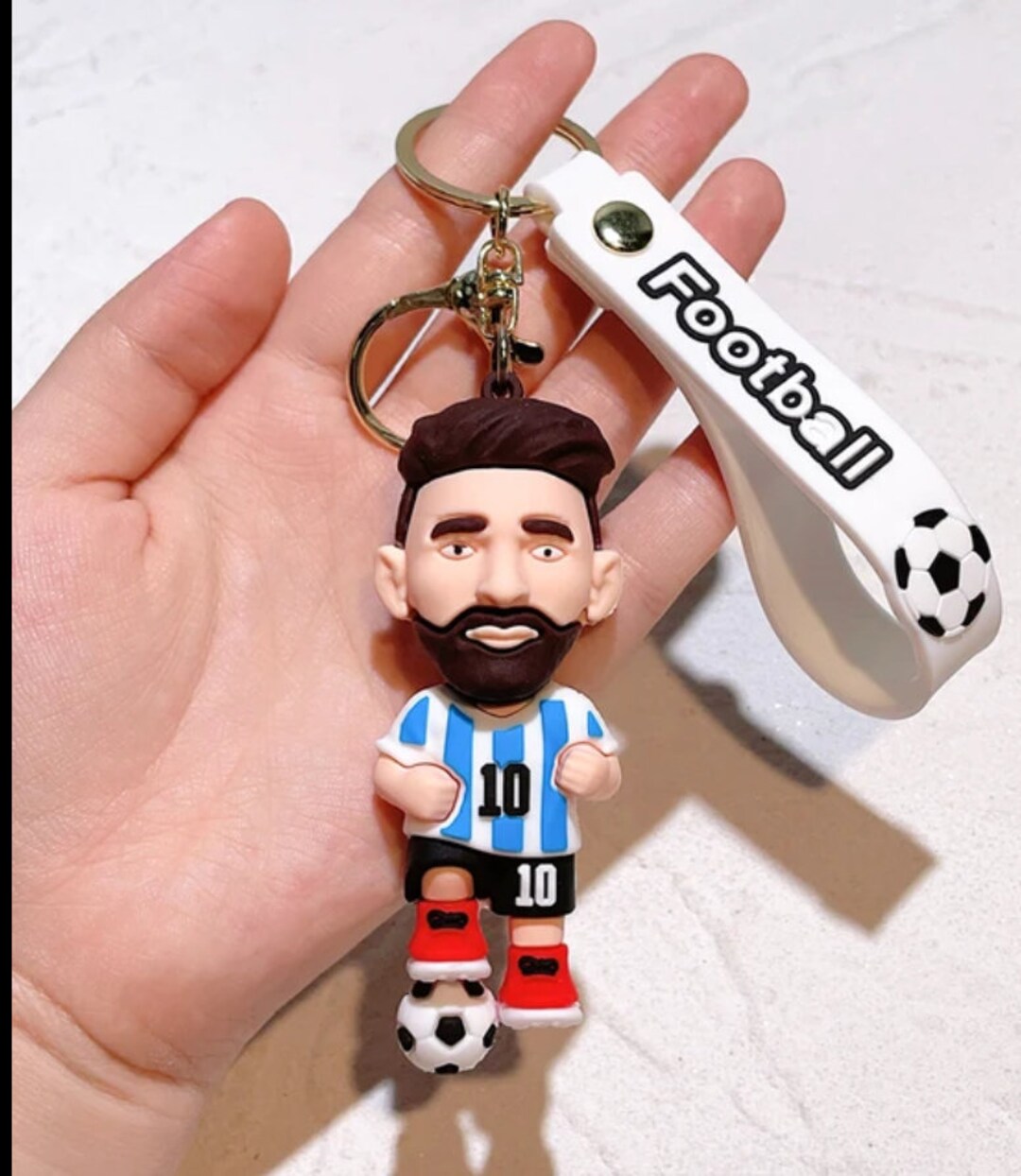 Lionel Messi of Argentina Football Figure Keyring - Etsy Australia