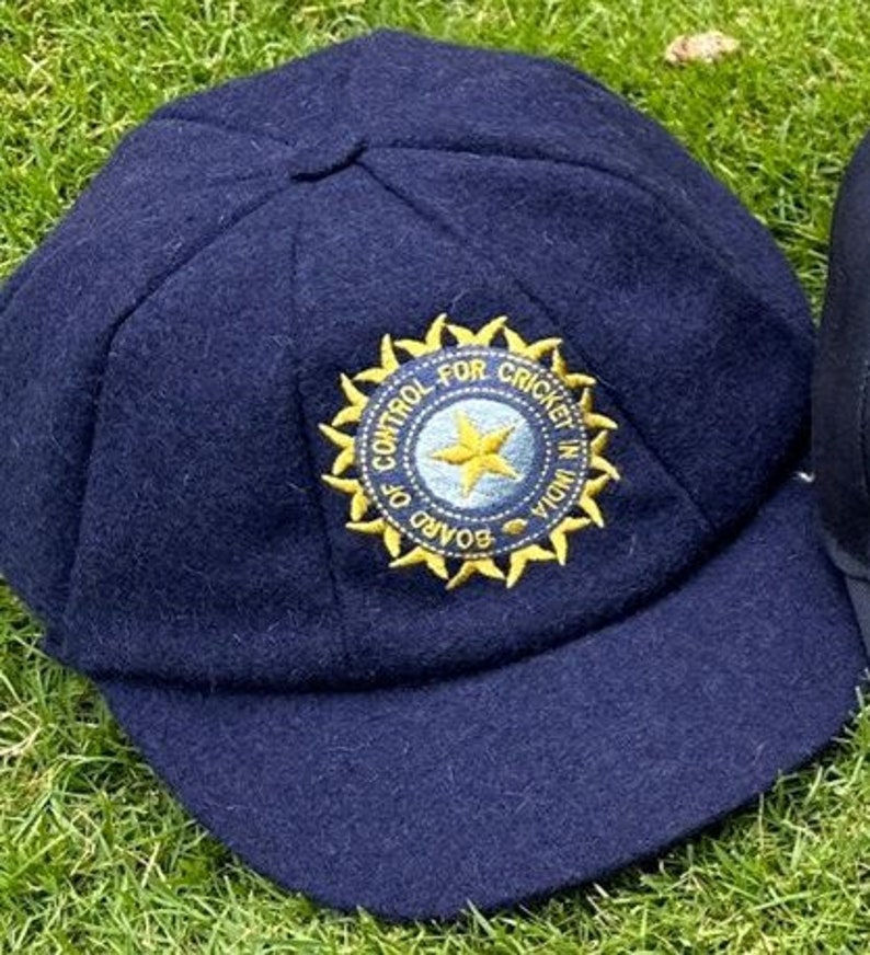 Traditional Style India Crest Navy Blue Test Match Design Woollen ...