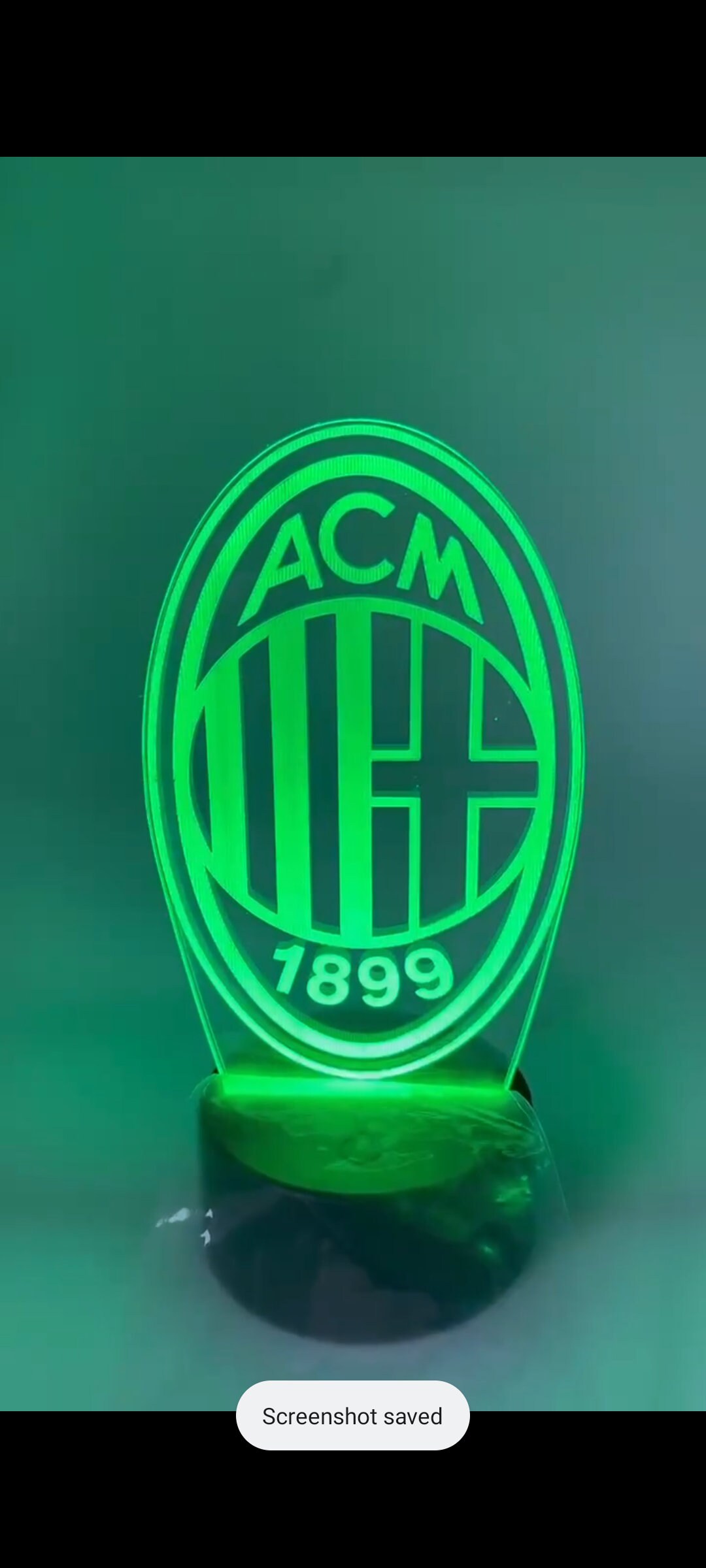AC Milan Crest 3D Image, 7 Colour Lamp/nightlight - Etsy