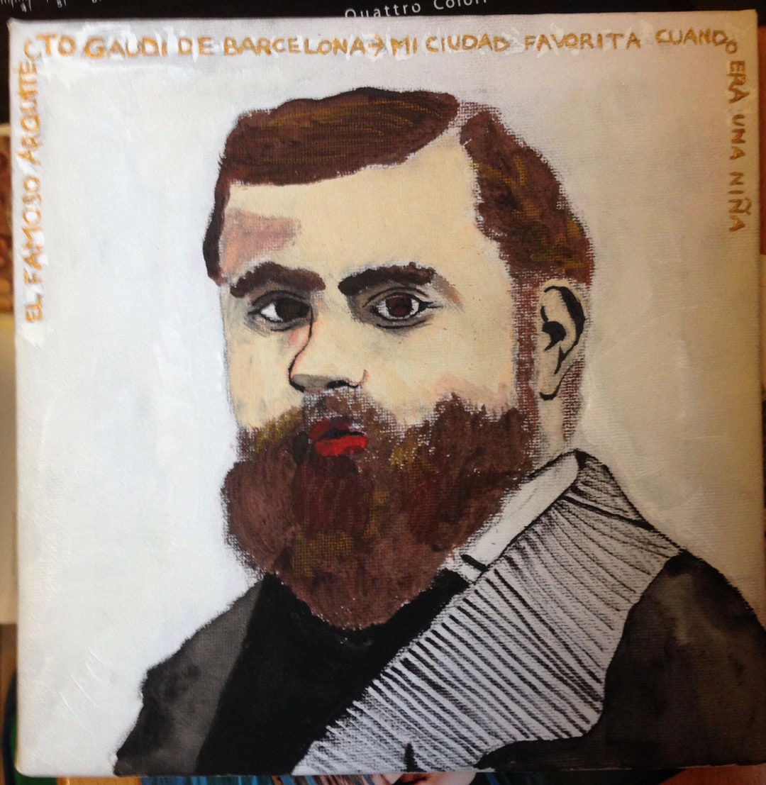 Portrait of Gaudi - Etsy