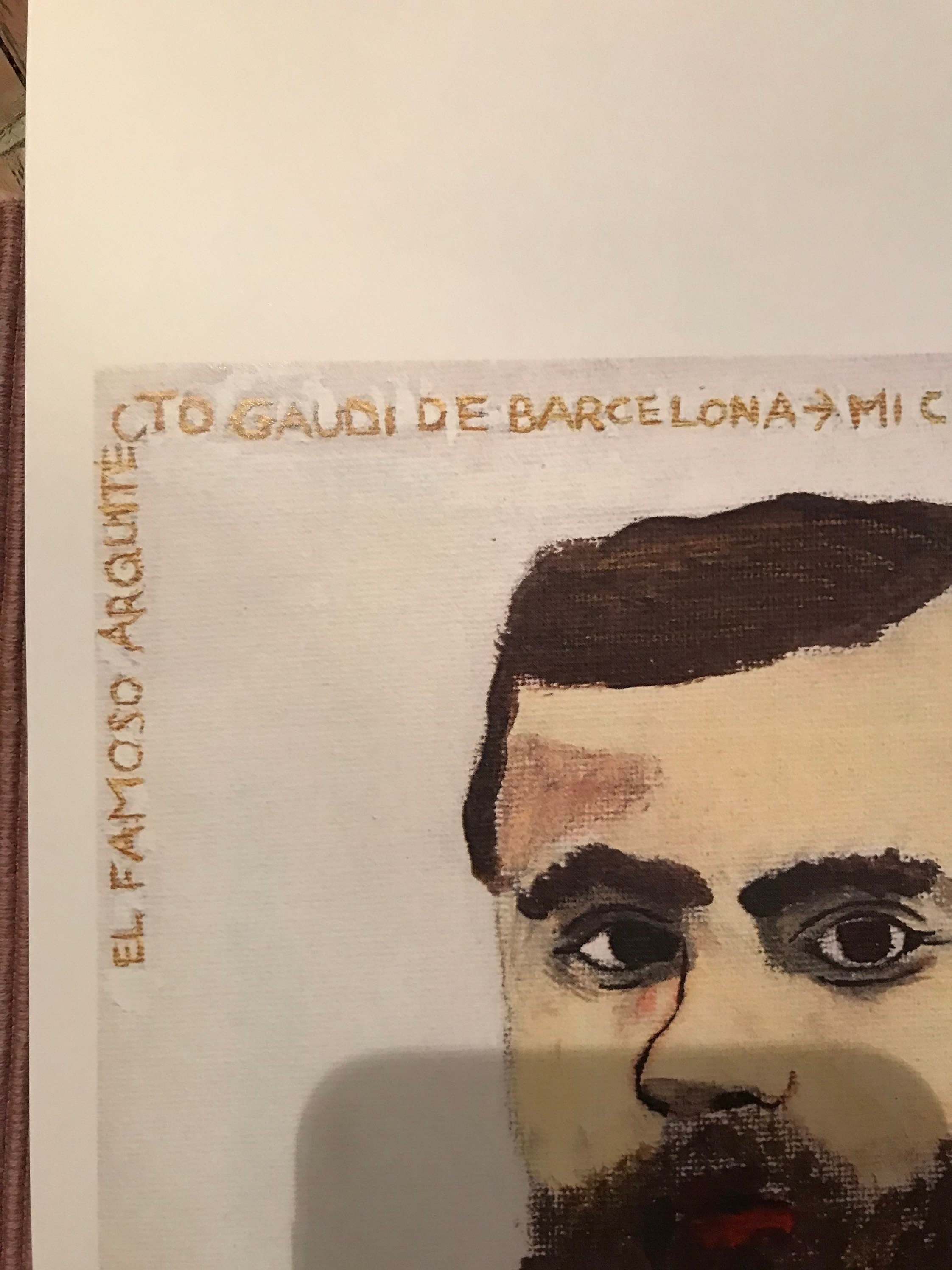 Portrait of Gaudi - Etsy