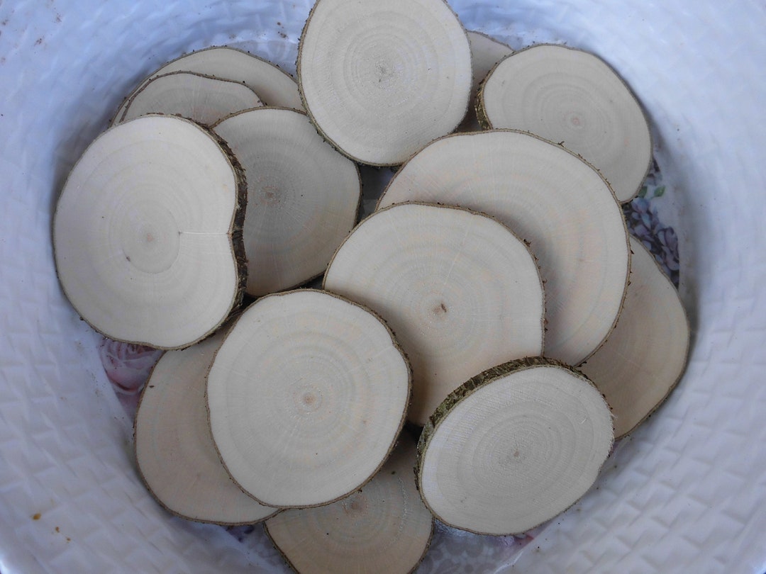 15 X Wooden Discs 0.5 Cm Tree Discs Branch Discs Hazelnut Wedding - Etsy
