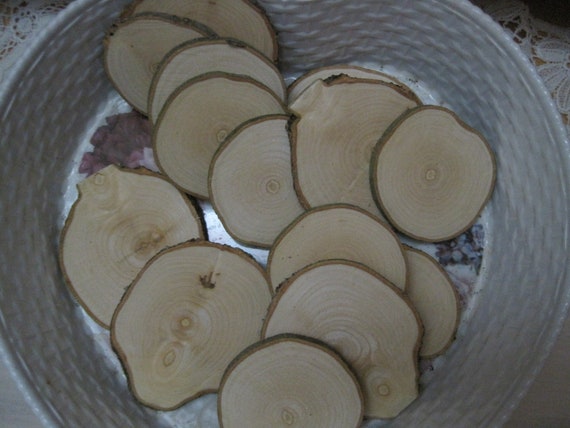 15 X Wooden Discs 0.5 Knot Discs Tree Slices Ash Make - Etsy