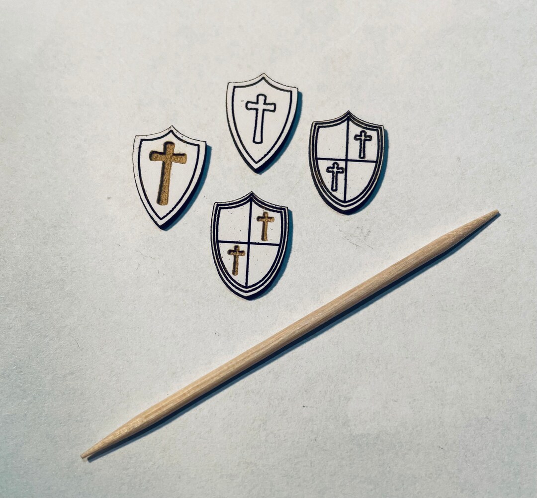KIT, Set of 4 Shields, 1/48th, Quarter Scale, Dollhouse Miniature - Etsy
