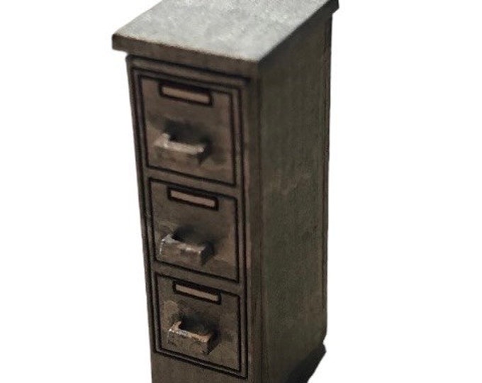 KIT, Filing Cabinet, 1/48th, Quarter Scale, Dollhouse Miniature - Etsy