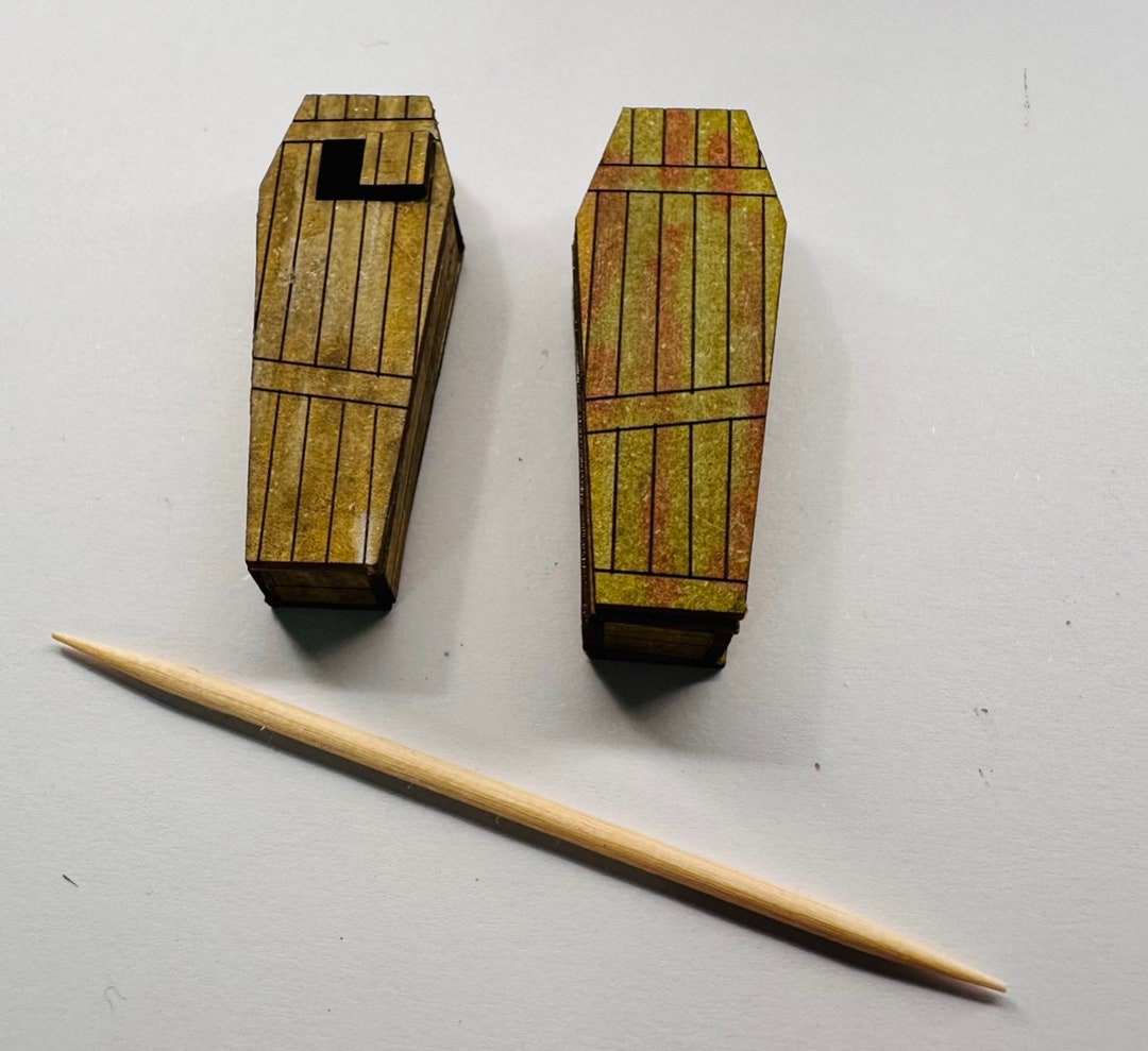 KIT, Coffins, 2 Pack, 1/48th, Quarter Scale, Dollhouse Miniature - Etsy