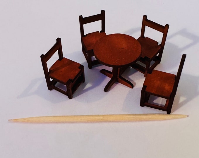 1/48th Kit, Wild West Table & Chairs, Quarter Scale - Etsy