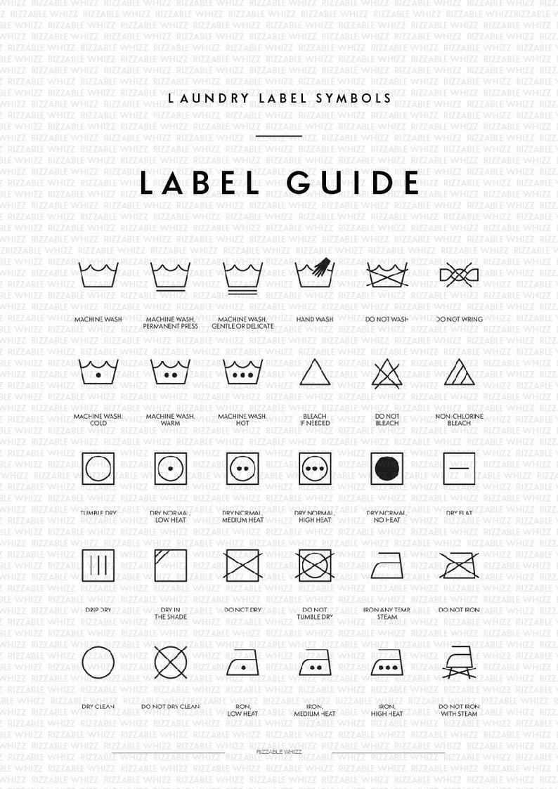 Laundry Room Symbol Description - Etsy