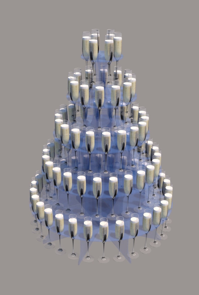 Prosecco Glass Tower Chandelier CNC CUT File, Not a Physical Product ...