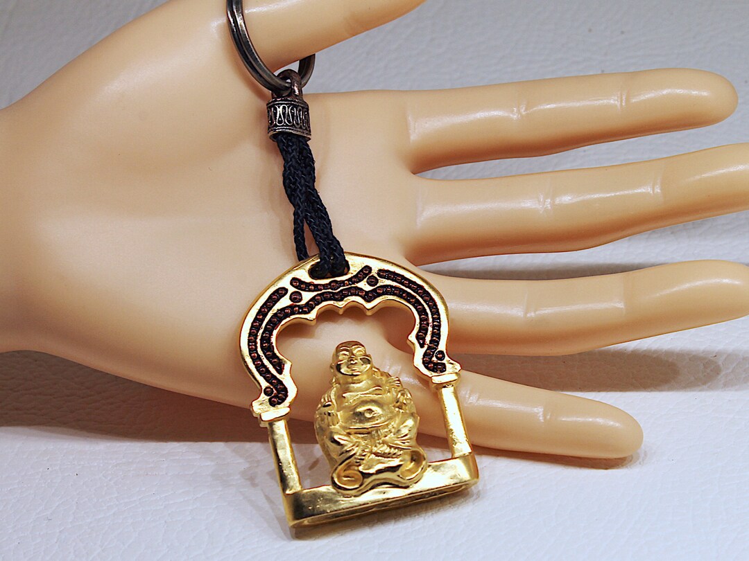 Oriental Themed Keychain - Budai Buddhist Monk Symbol of Abundance With ...