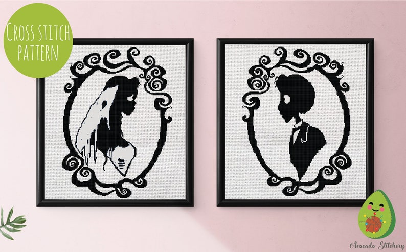 Corpse Bride Emily and Victor Cross Stitch Pattern Bundle. - Etsy