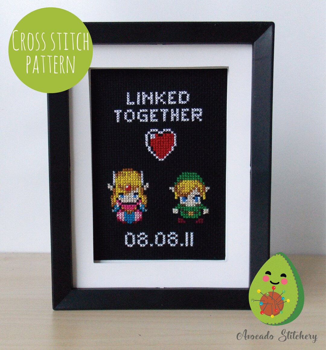 Linked Together- Link & Zelda Cross Stitch Pattern. Videogame, Gamer ...
