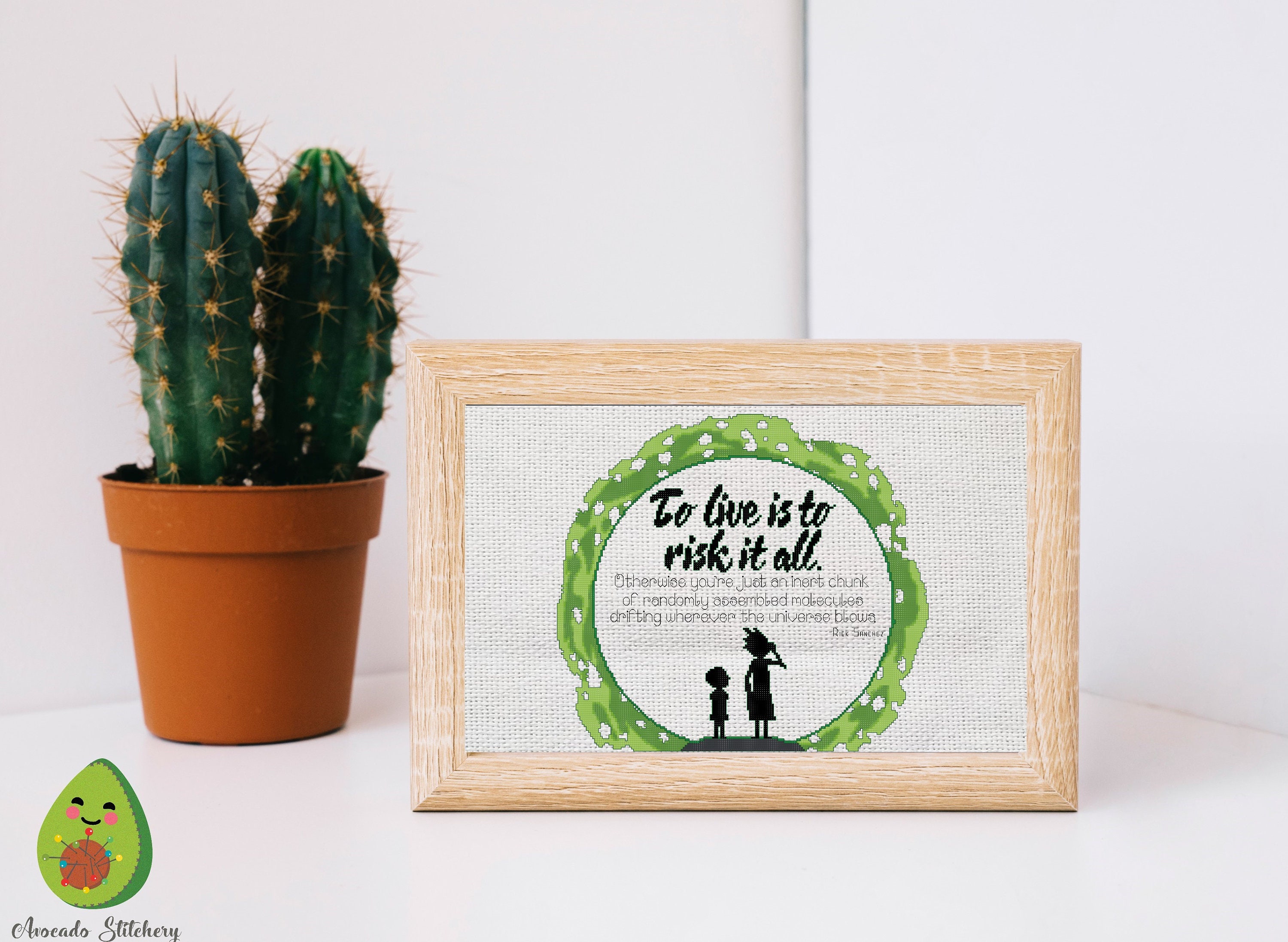 Rick and Morty to Live is to Risk It All Portal Version | Etsy