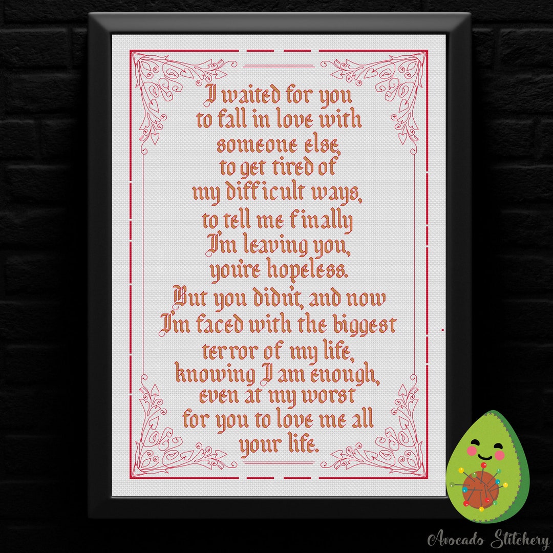 The Rabbit Love Poem Long Version - Subversive Cross Stitch Digital ...