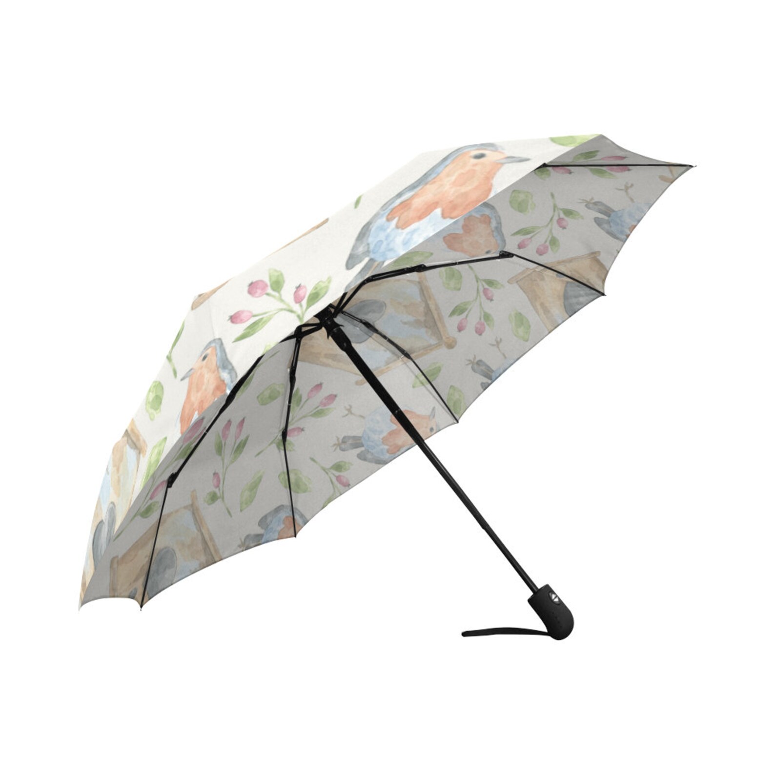 Bird Umbrella, Birdhouse, Spring Umbrella, Bird, Rain Umbrella, Robin ...