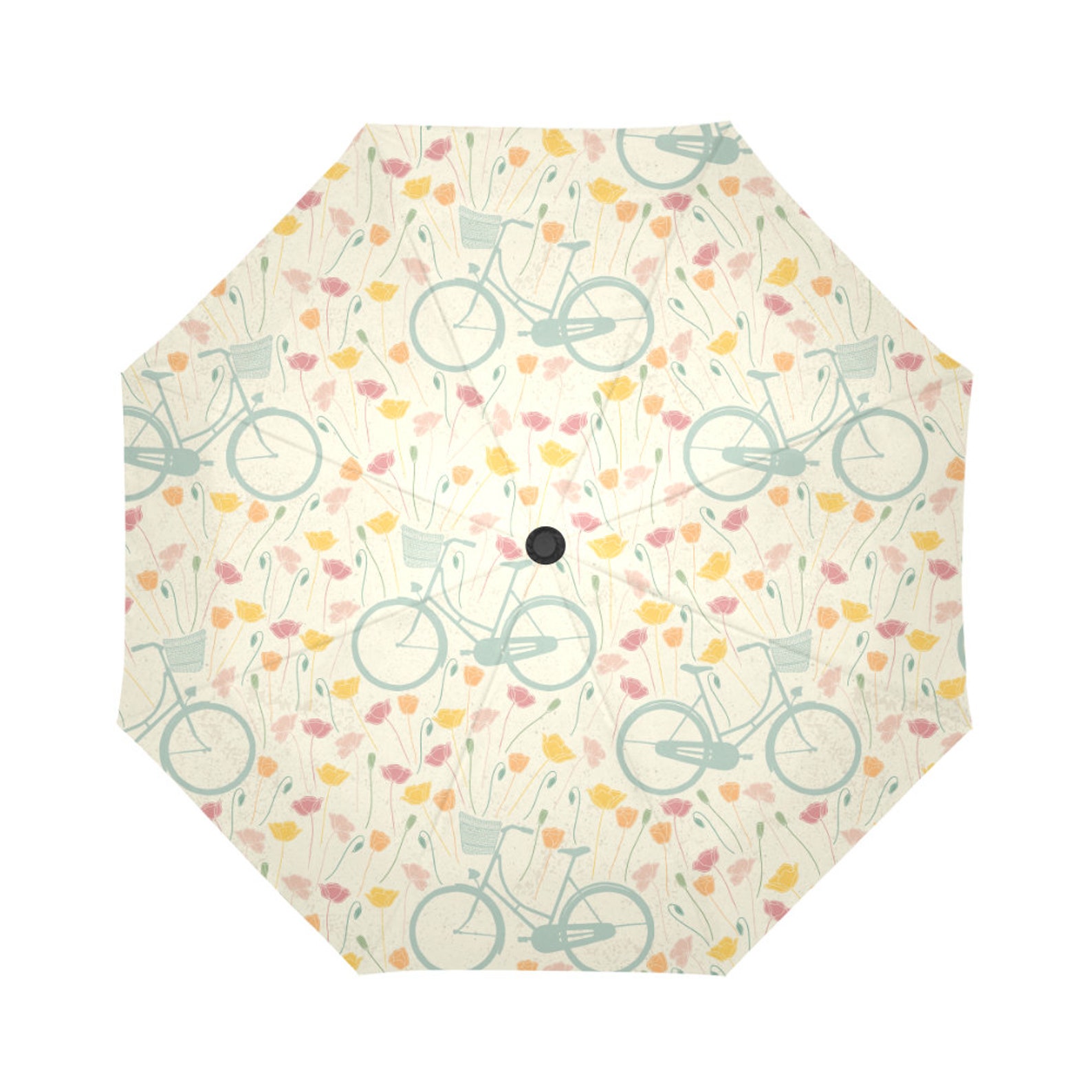 Bicycle and Spring Flower Umbrella, Rain Umbrella, Spring, Bike ...