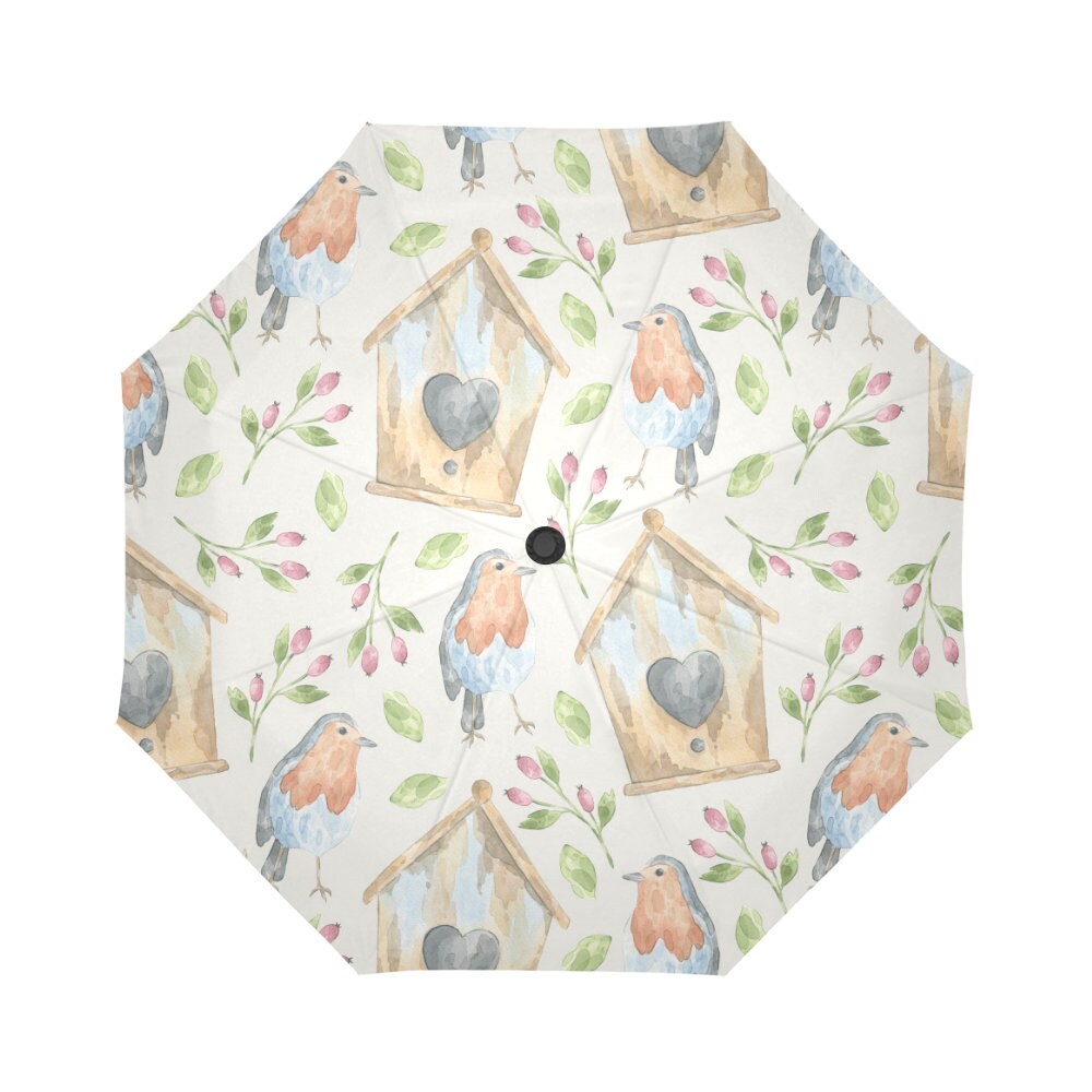 Bird Umbrella, Birdhouse, Spring Umbrella, Bird, Rain Umbrella, Robin ...