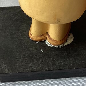 VTG Japanese Ceramic Boy Figurine on Wooden Base, Signed, 6" Tall - Etsy