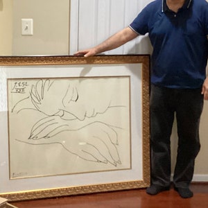 Pick-up Only Huge VTG Lithograph by Pablo Picasso, Woman Resting ...