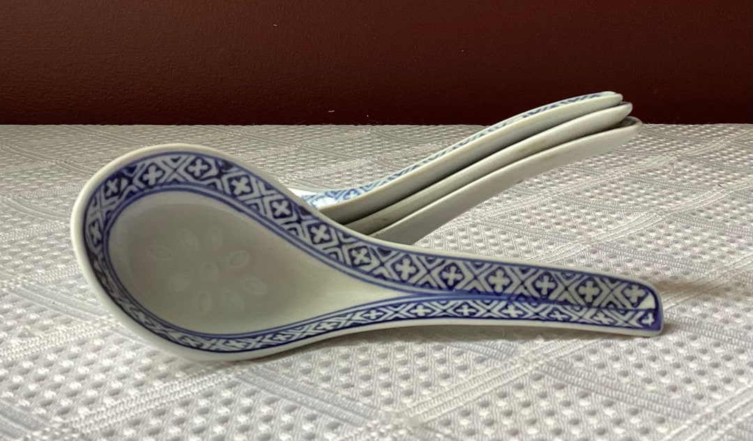 Lot of 4 Vintage Chinese Rice Eye/ Rice Grain Porcelain Spoons - Etsy