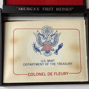 VTG Colonel De Fleury at Stoney Point Token Medal US Mint in Box With ...