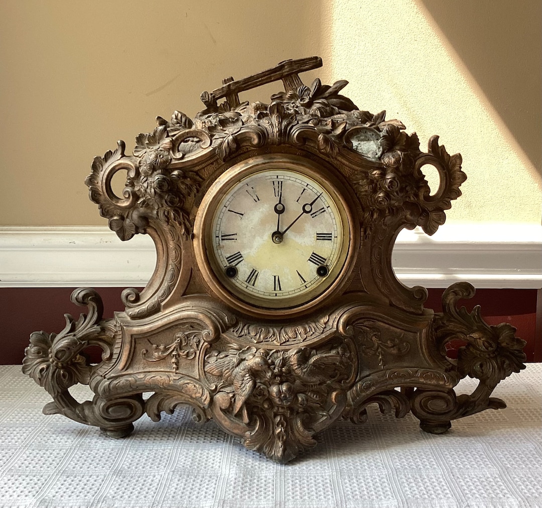 Antique N. Muller New York Mantel Clock No. 1. 8 & 1 Day, USA, (not ...