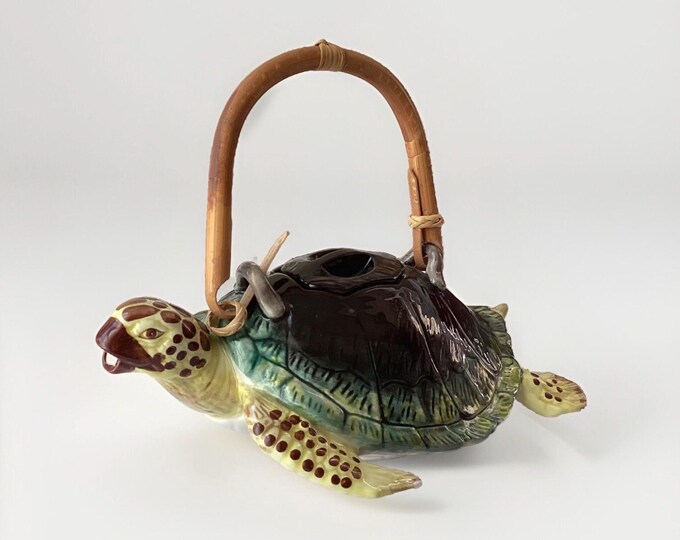 VTG OCI Ceramic Turtle Teapot, 1991/ Turtle Collectible, (see Condition ...