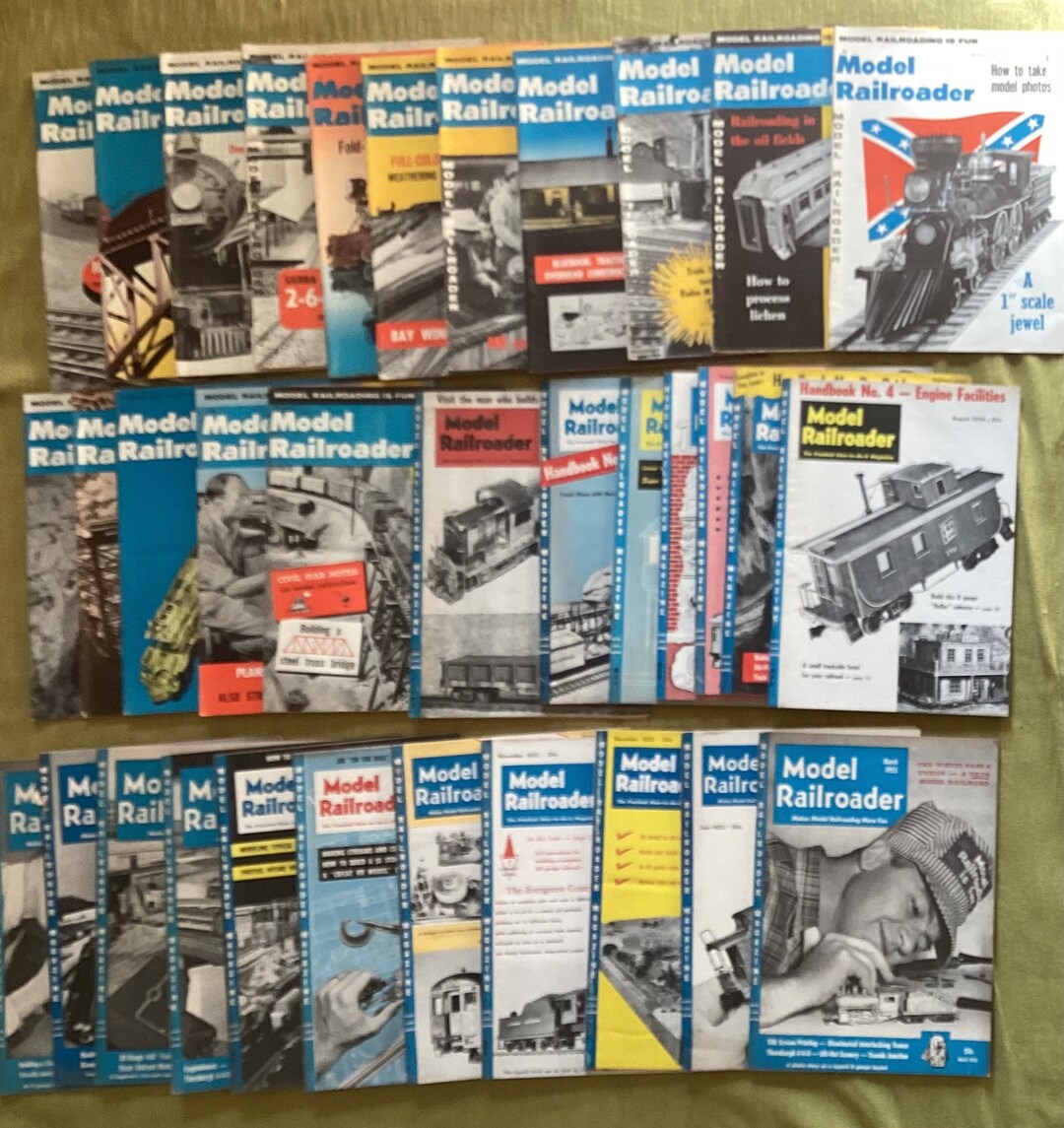 Lot of 34 Vintage Model Railroader Magazines 1953, 1954, 1960 & 1961 - Etsy