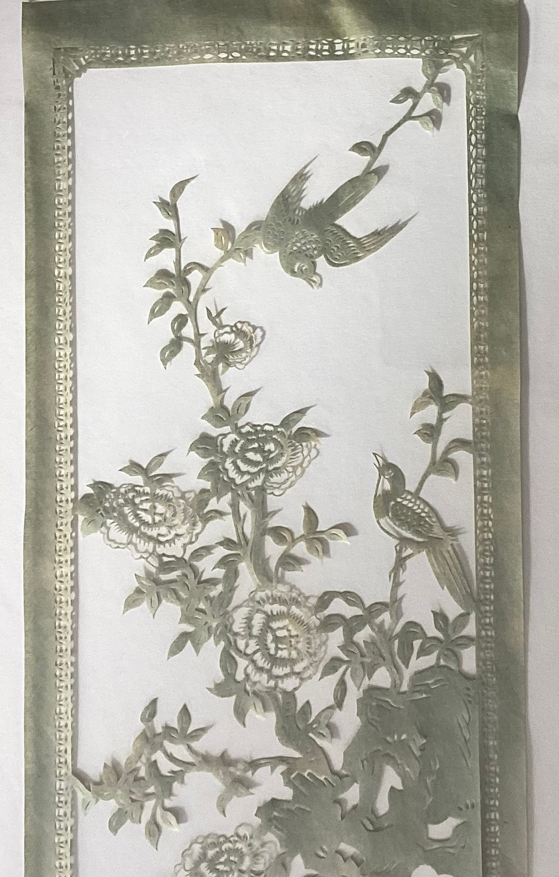 Vintage Japanese Paper Cut Art/ Kirigami Framed Under Glass - Etsy