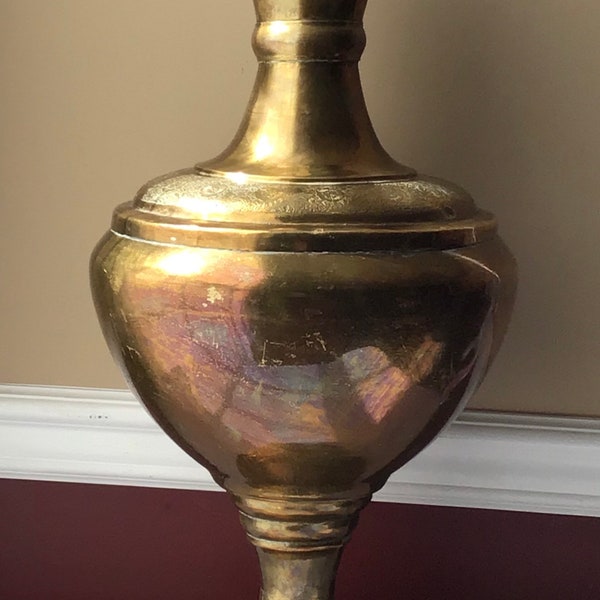 Vintage Brass Vase - Etsy
