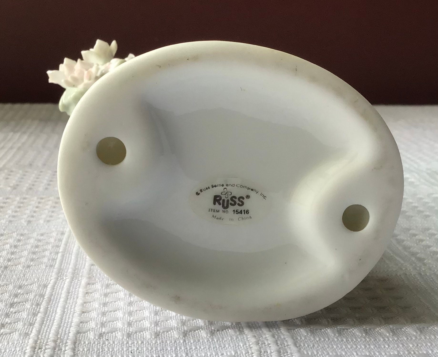 Vintage Russ “june” Porcelain Figurine, Girl Angel With Flowers - Etsy