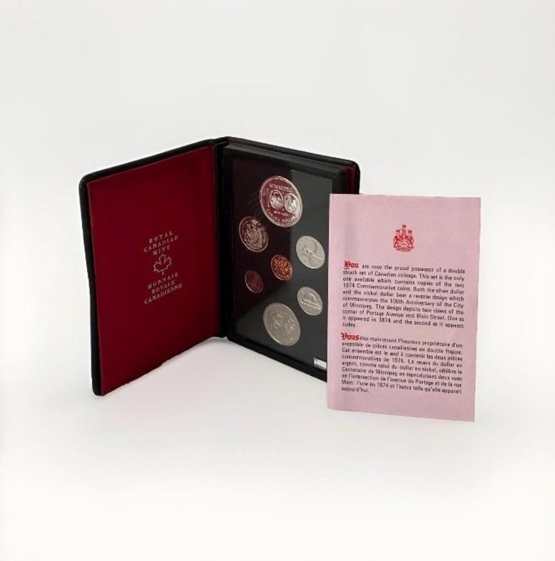 1974 Royal Canadian Mint Proof Set in Case/ Vintage Canadian Coins - Etsy