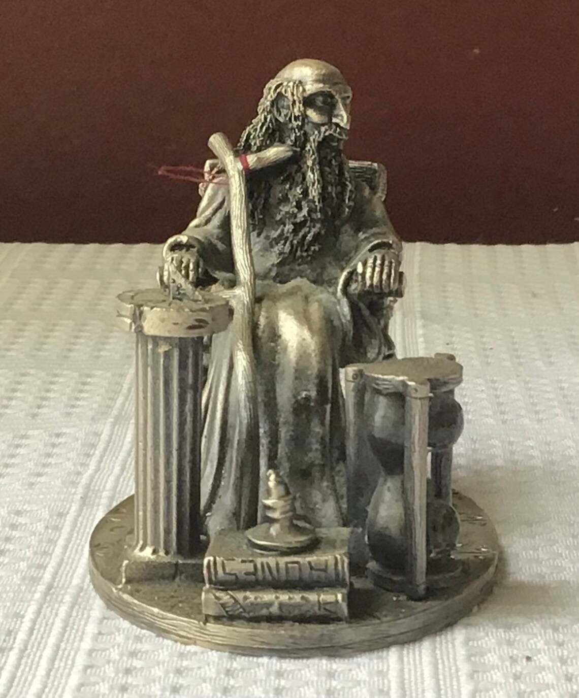 Vintage Pewter Old Father Time Figurine by Mark Locker | Etsy