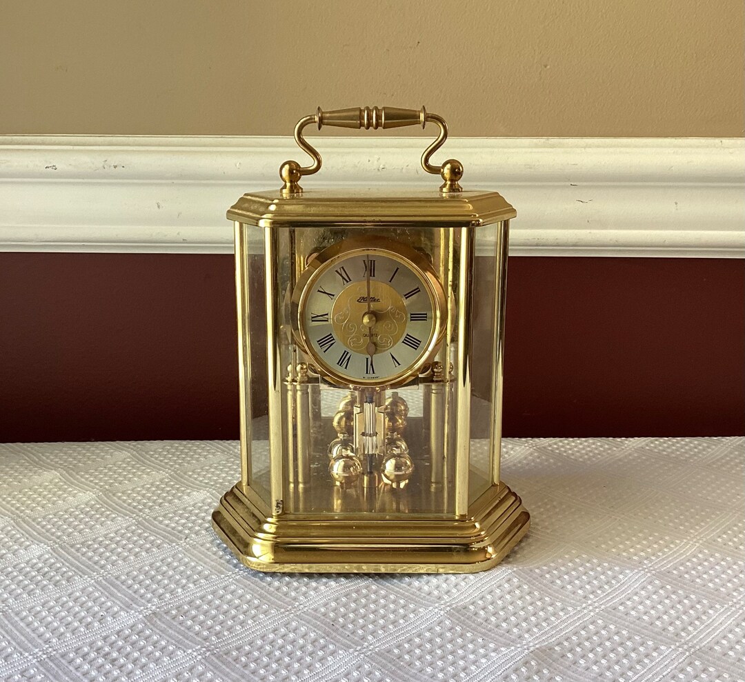 VTG Haller Quartz Anniversary Clock, W. Germany, 8 T X 6 3/8 W X 4 1/2 ...
