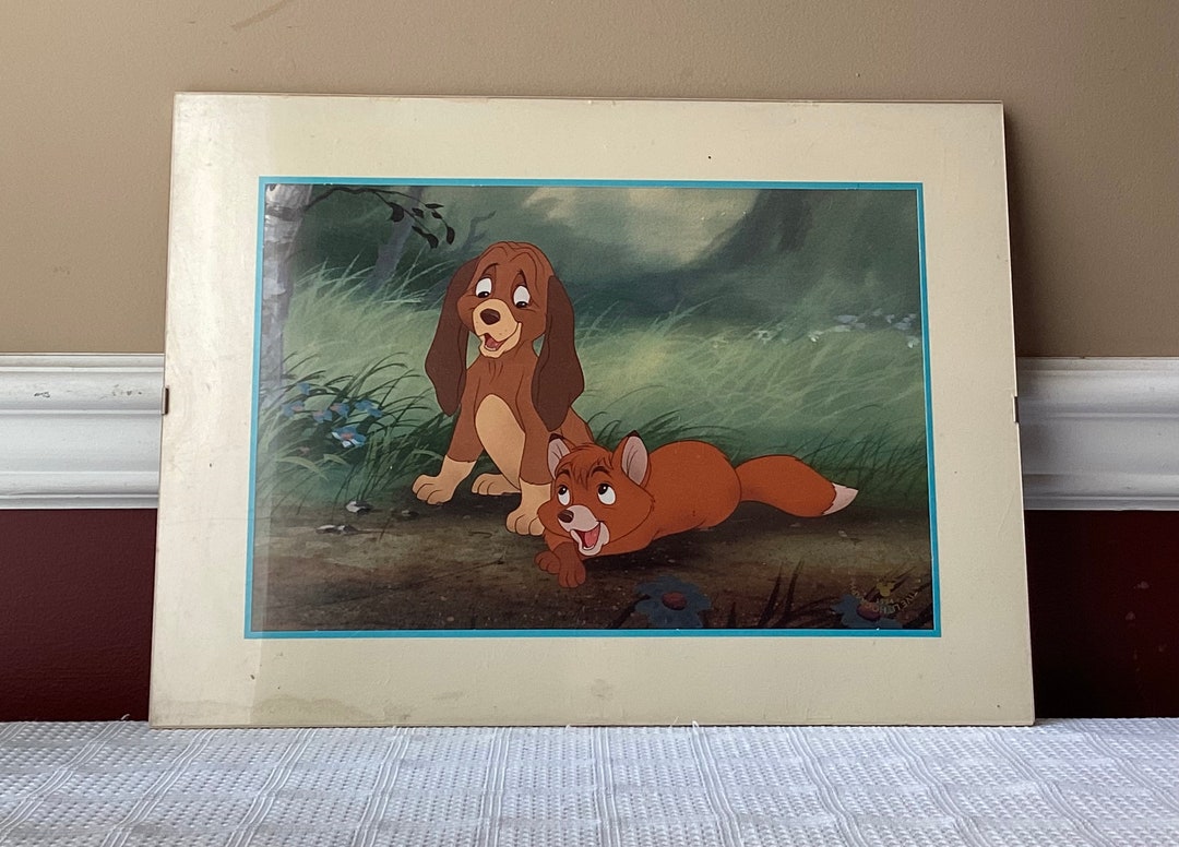 VTG Official Disney Fox & the Hound Lithograph Print, 1994 - Etsy