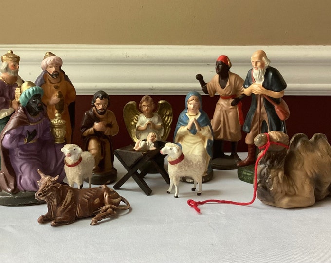 VTG 14-piece Nativity (germany & Italy)/ Vintage Christmas Decor ...