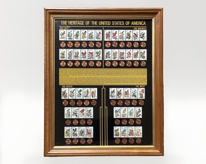 VTG the Heritage of the United States of America Penny Set in Frame - Etsy