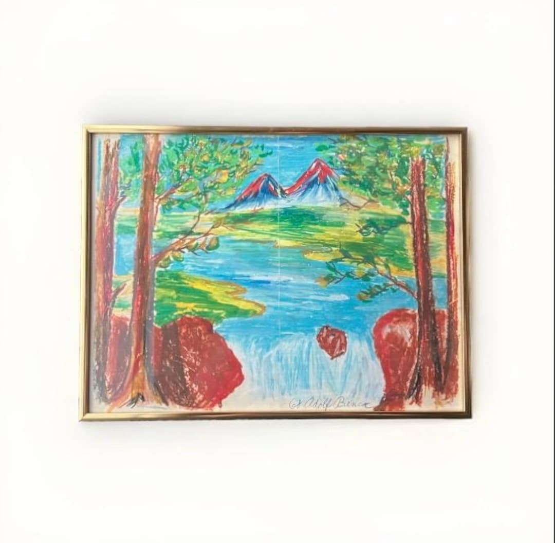 Original Adolf Benca (american, 1959- ) Pastel Drawing Art, Signed ...