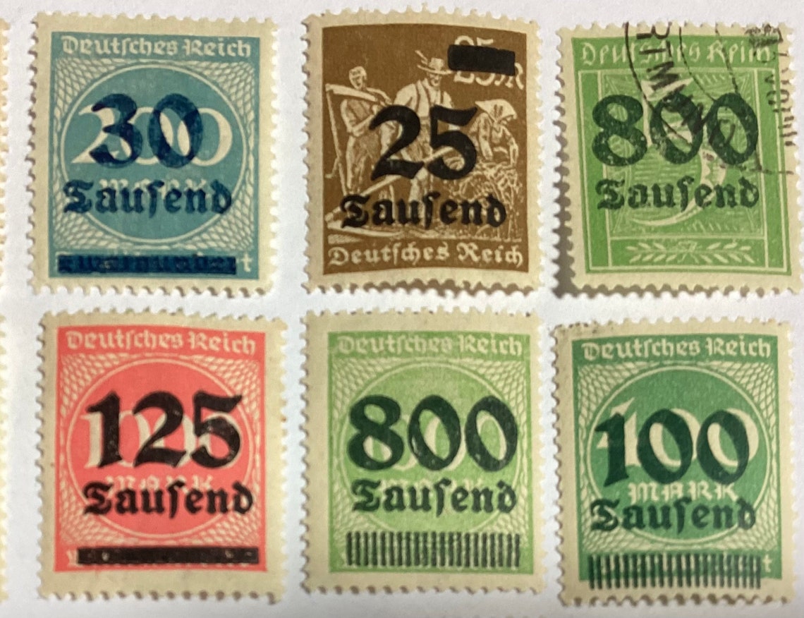 Vintage Lot of 19 German Deutsches Reich Saufend Postage Stamps - Etsy