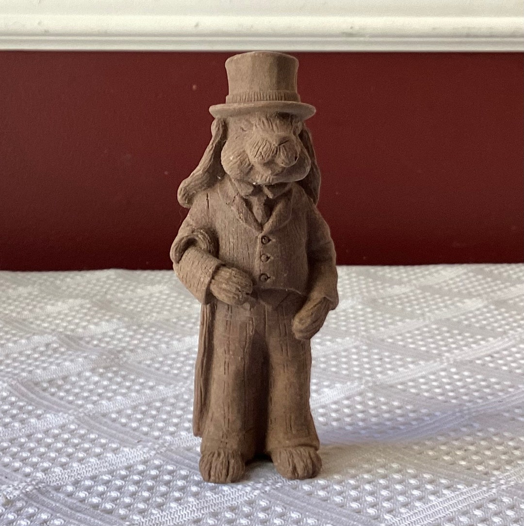 Vintage 1993 Pecan Resin” Thomas” Rabbit Figurine, 4 3/4” Tall - Etsy