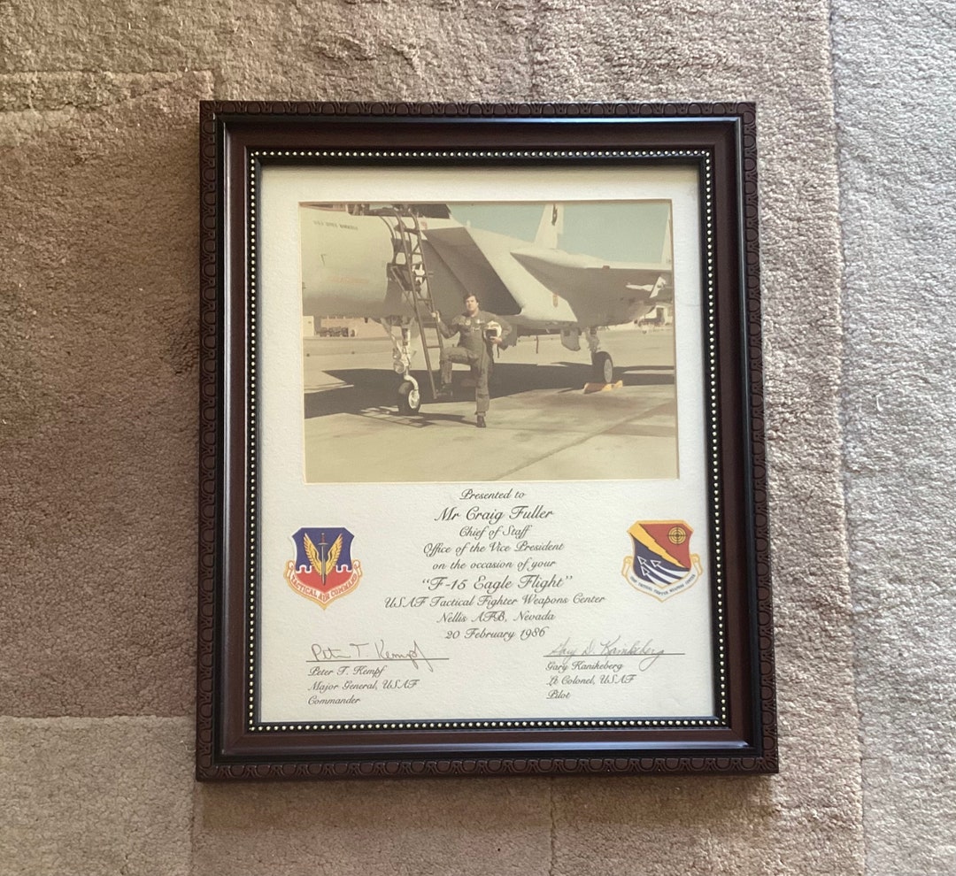 VTG 1986 USAF Air Force Certificate Collectible Memorabilia, Hand ...